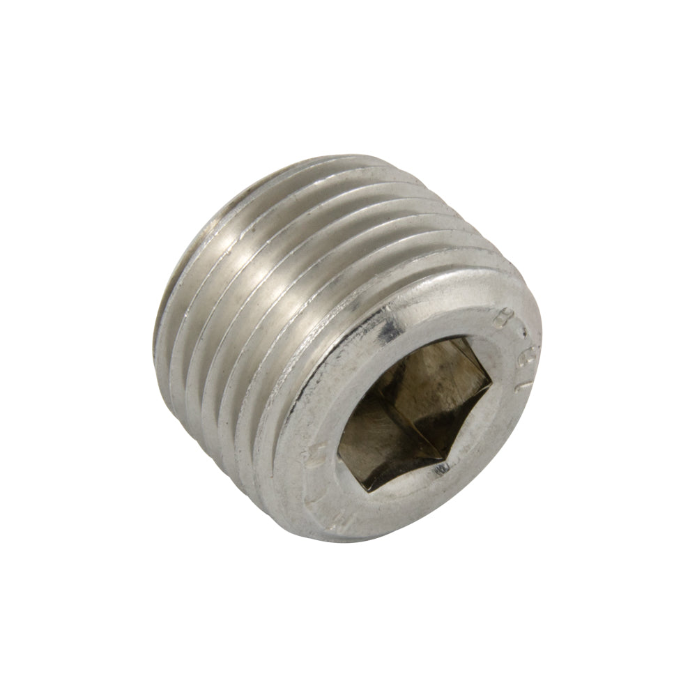 Hex Socket Taper Plug Dryseal 3/4" Taper, 1/4" DIAm x 18 NPTF Length t ...