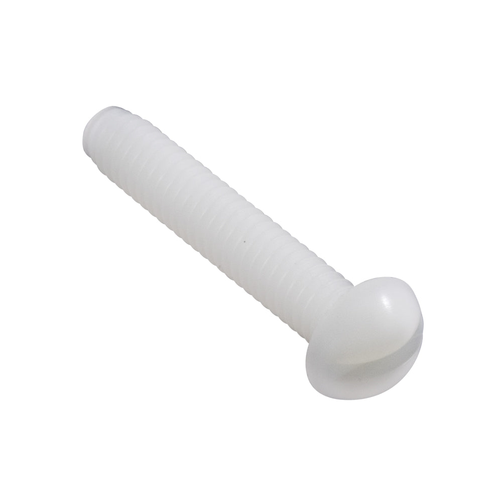 Machine Screw, Slot Round HD #4-40 UNC x 1 1/2" Nylon 6/6 Natural ...