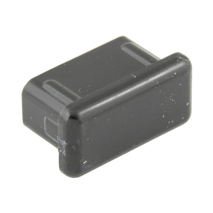 Insert Plug, Rectangular 1/2" x 1" Rect 16 GA Polyethylene Black — Spaenaur Inc.